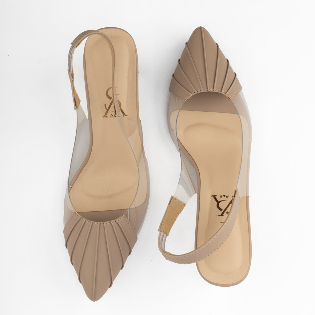 CRINKLED TOE LOW SLINGBACKS – A&S