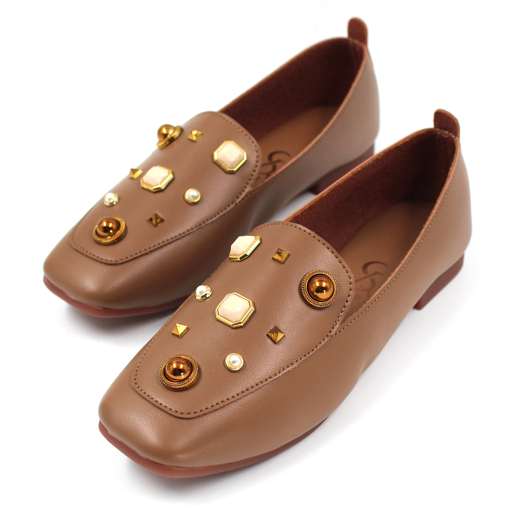 Stone embellished loafers – A&S